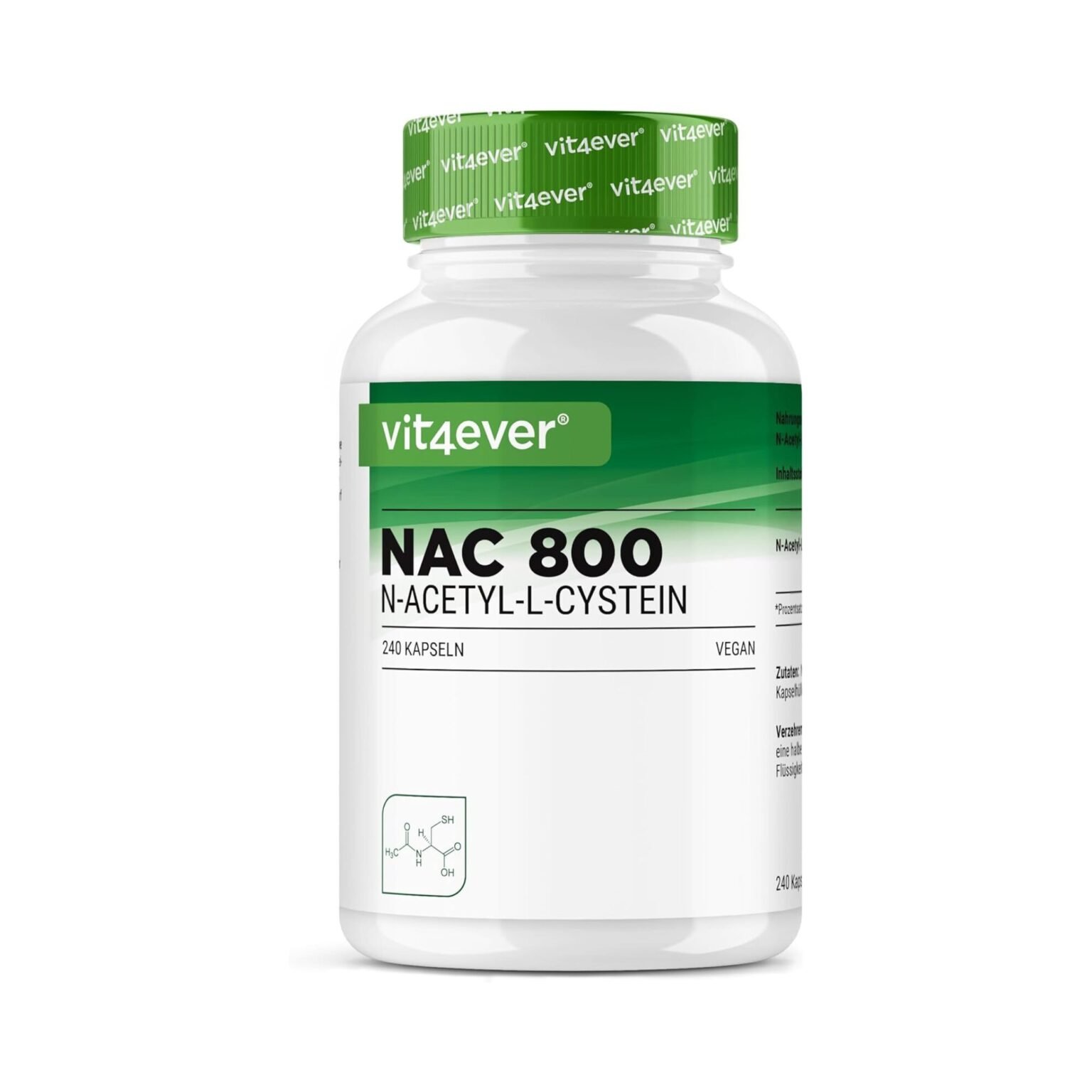 NAC N-Acetyl-Cystein 600 mg 150 Kapseln – Hochdosiert – 5 Monatsvorrat ...